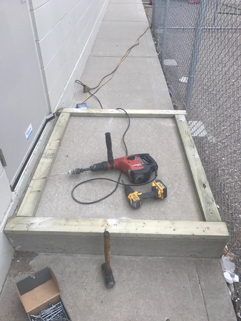 Start of the new wheelchair emergency exit ramp. #saferolling https://t ...